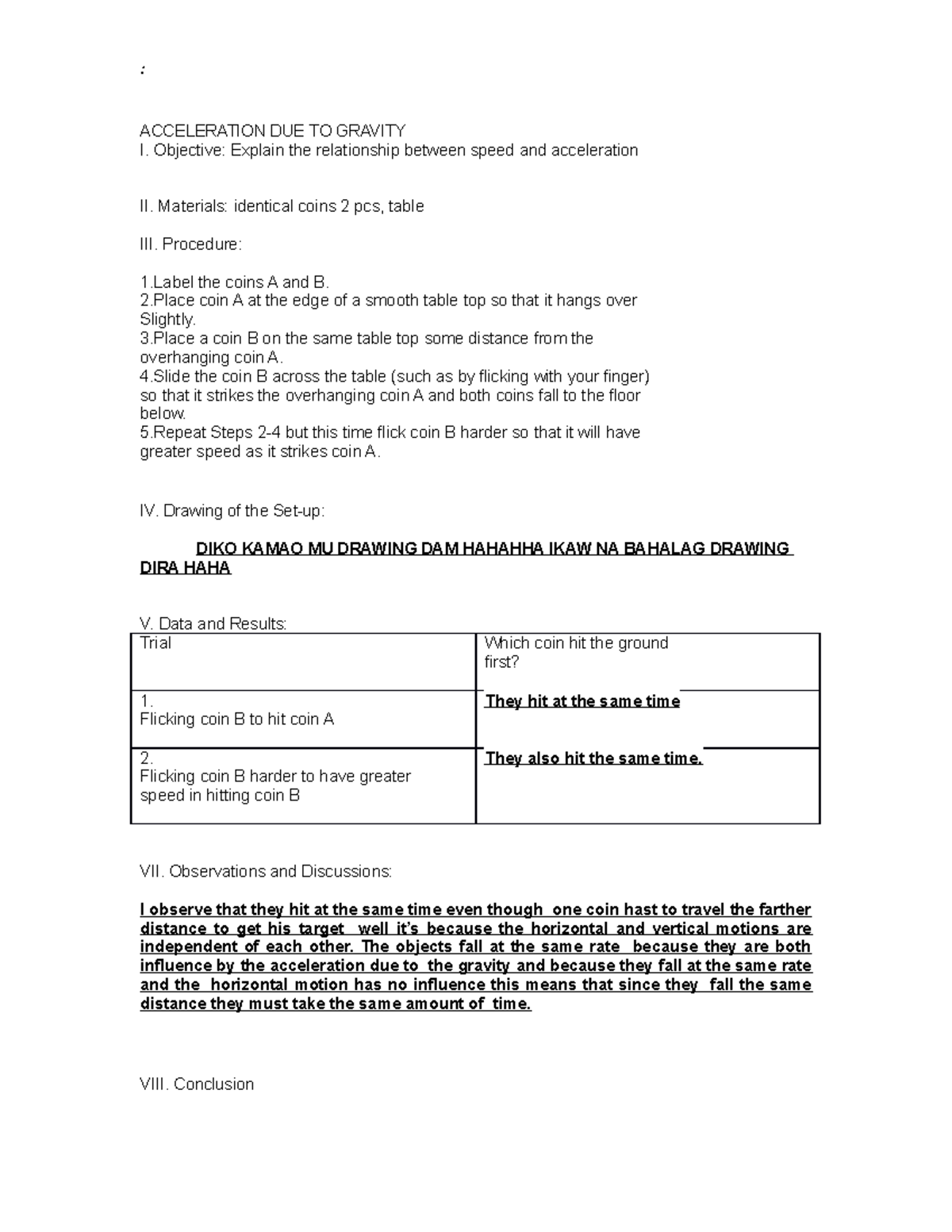 Acceleration DUE TO Gravity - : ACCELERATION DUE TO GRAVITY I ...