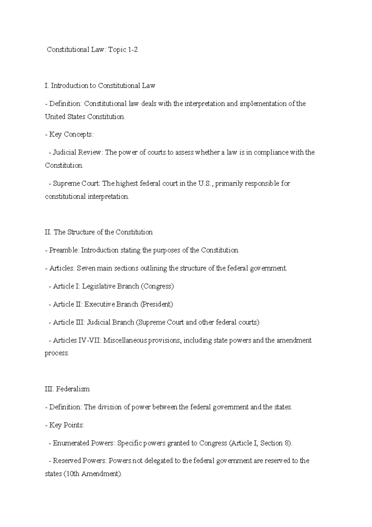 Constitutional Law - Introduction to Constitutional Law Definition ...