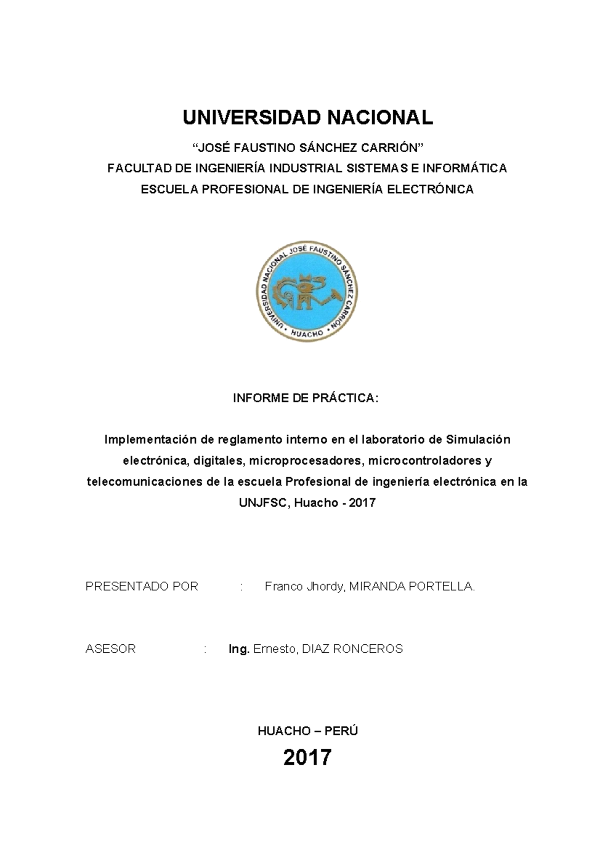 Scribd - unjfsc - UNIVERSIDAD NACIONAL ####### “JOSÉ FAUSTINO SÁNCHEZ ...