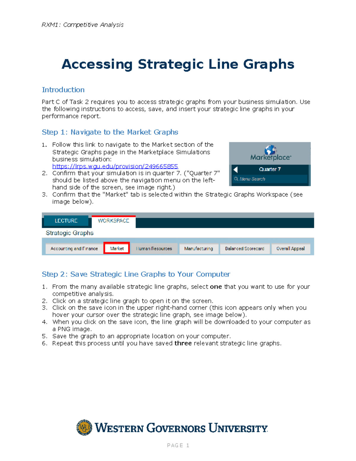 Accessing Strategic Line Graphs - RXM1: Competitive Analysis Accessing ...