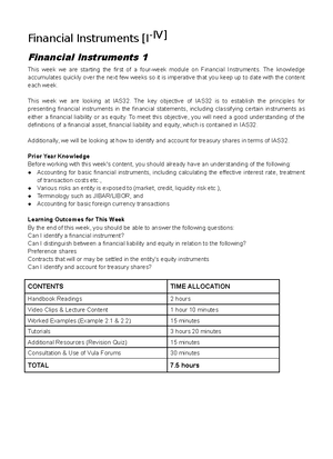IFRS 3 Changes in Shareholding Summary Notes from Lecture - Changes in ...