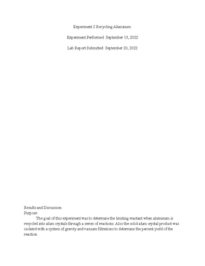 Copper in a Penny Lab Report - Experiment 6: Copper in a Penny ...