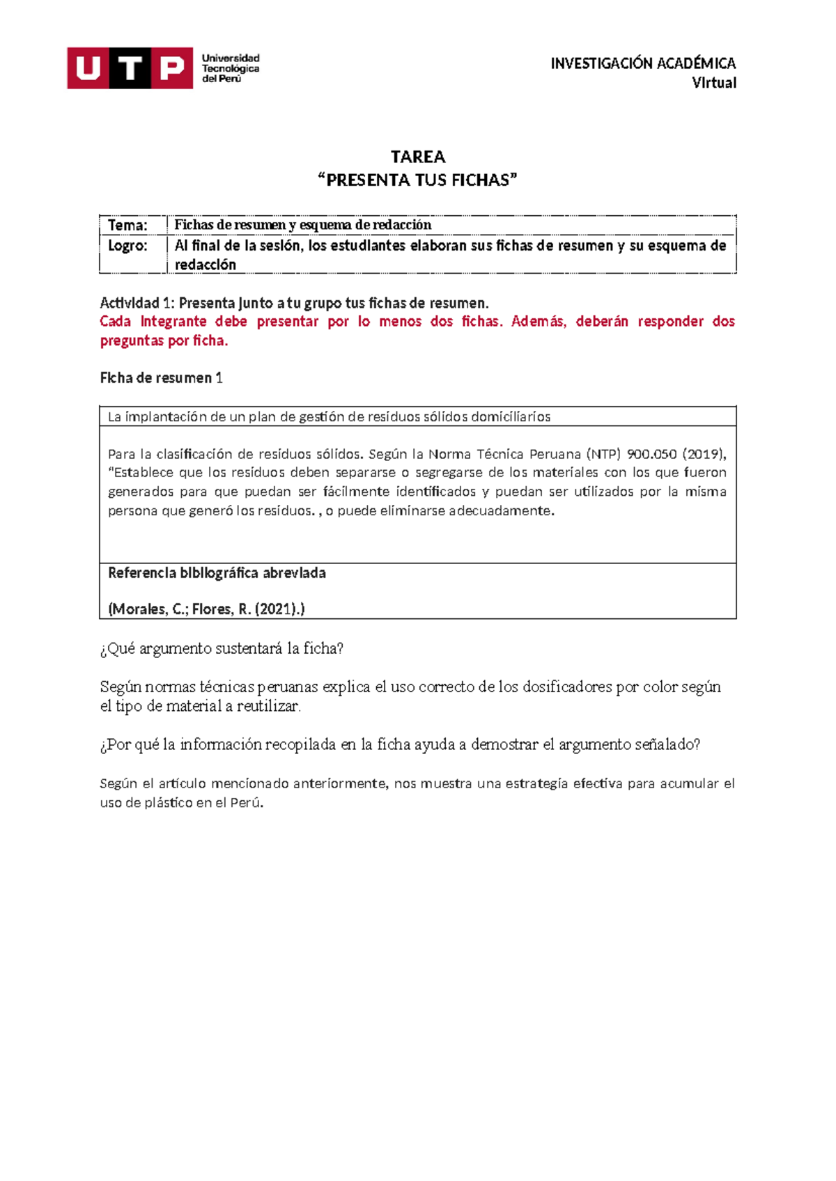 Semnt - ... - INVESTIGACIÓN ACADÉMICA Virtual TAREA “PRESENTA TUS ...