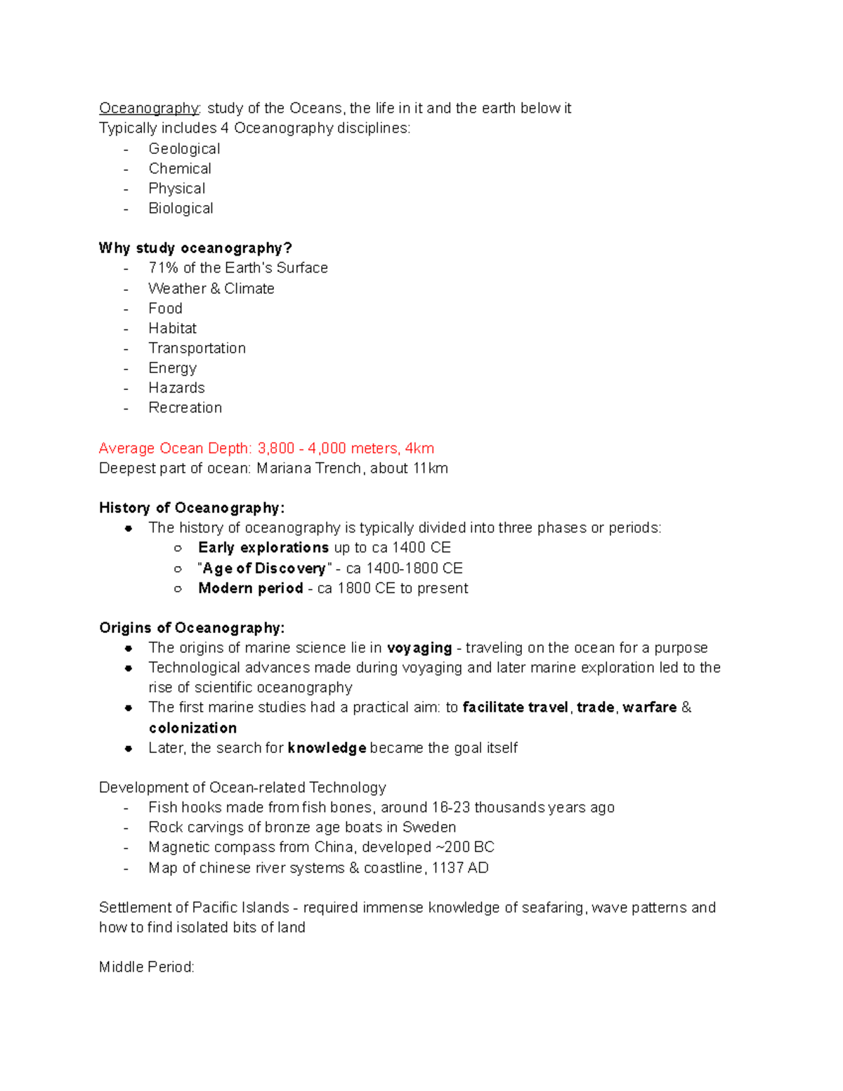 Introduction to OCN150 - Oceanography: study of the Oceans, the life in ...
