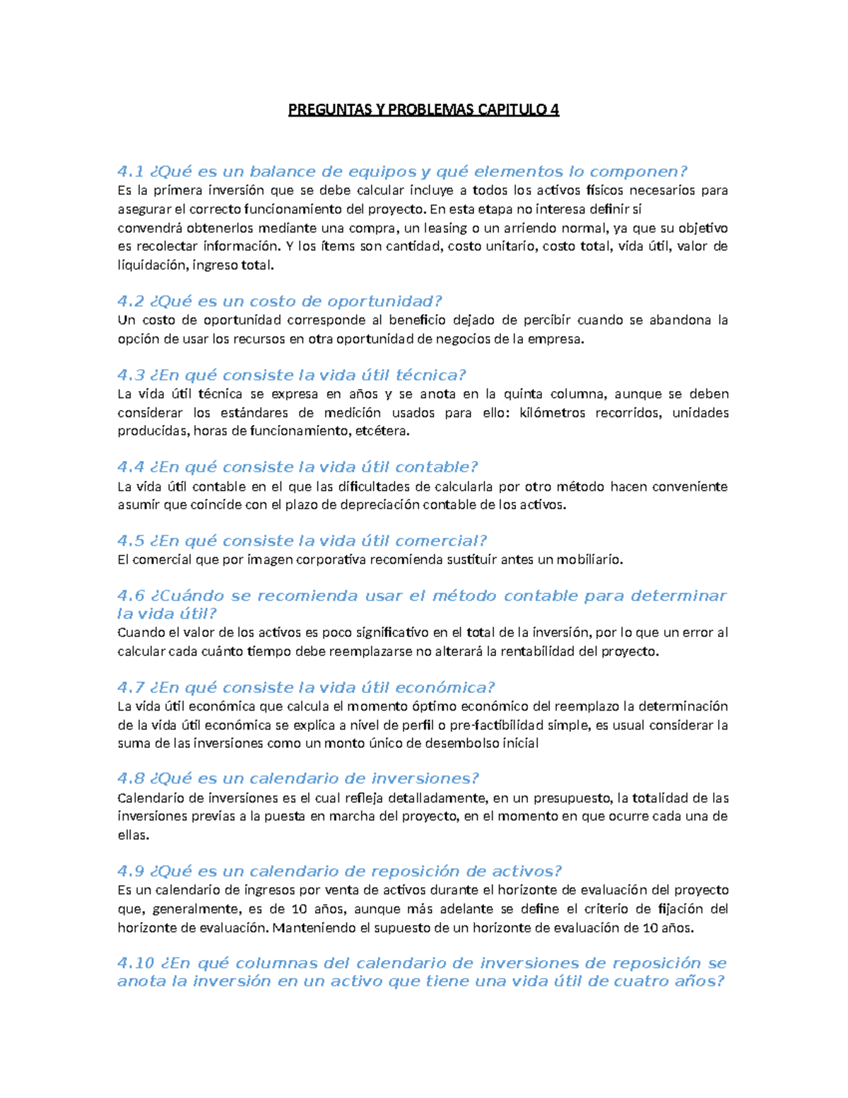 Tarea 3 - Capitulo 4 Proyectos de Inversion Nassir Sapag Chain 2Edic ...