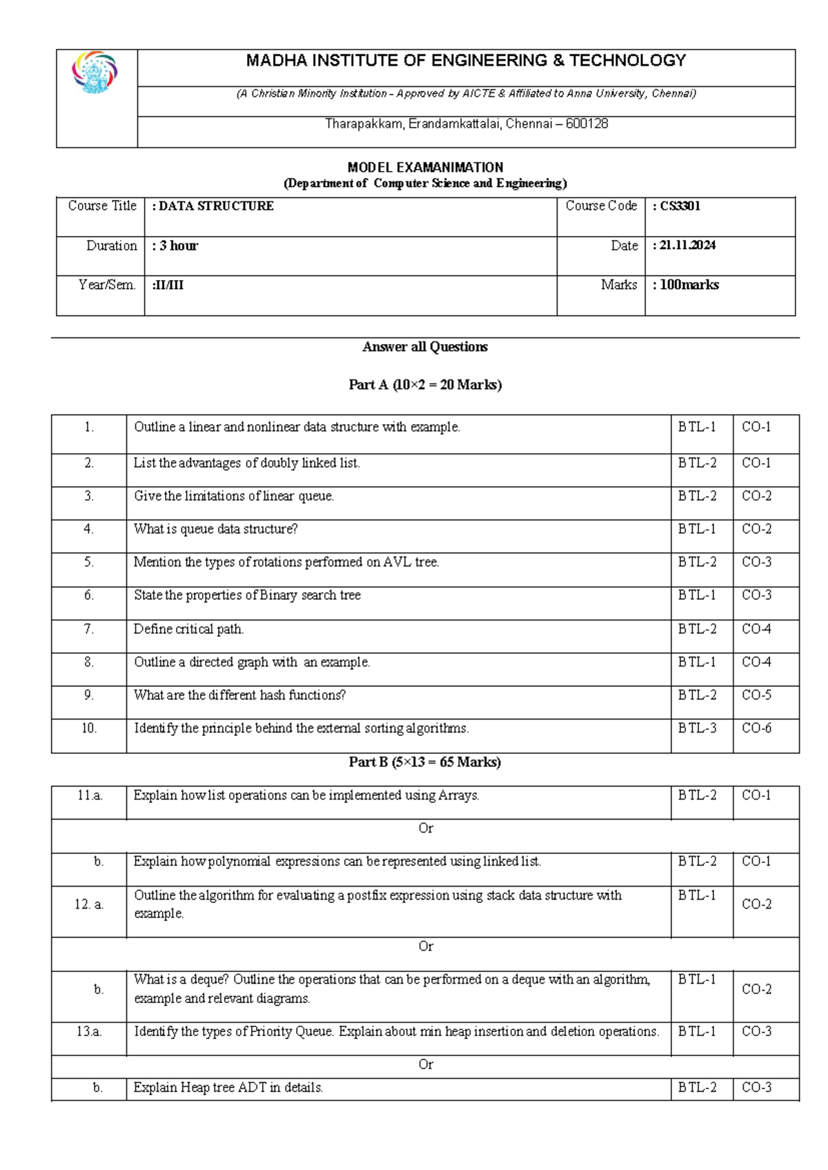 Model DS QP - dcdc - MADHA INSTITUTE OF ENGINEERING & TECHNOLOGY (A Christian Minority - Studocu