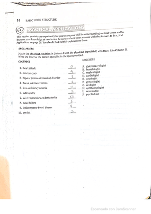 The Language of Medicine, 10th edition ejercicios - CHAPTER 1 Basic ...