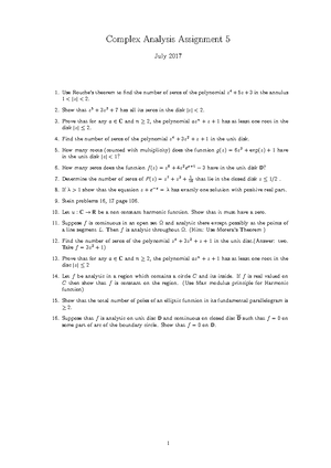 Collected mcq - Complex Analysis_McQ_Question - Complex Analysis - Studocu