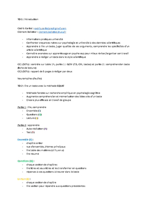 CM intro - Notes de cours du premier cours - Réussir sa 1re année. A ...