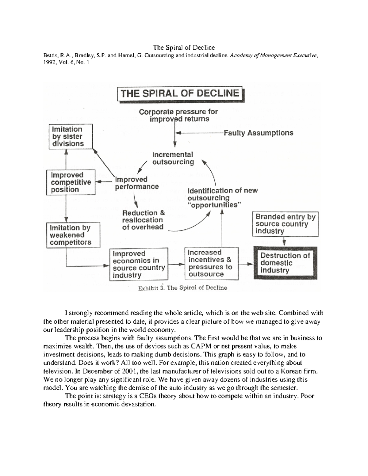 Spiral spring 2012 - The Spiral of Decline Bettis, R., Bradley, S. and ...