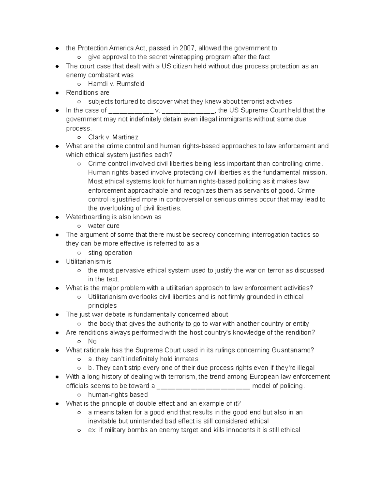 CJ-280 Chapter 4 - the Protection America Act, passed in 2007, allowed the government to give ...