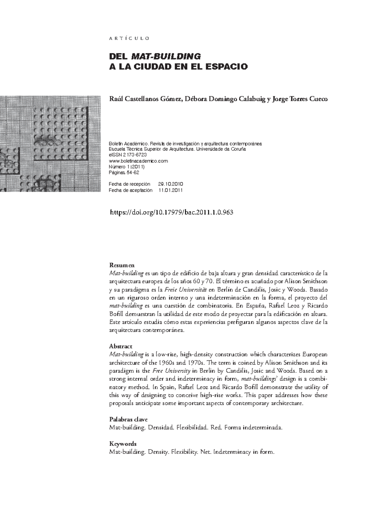 Dialnet-Del Mat Building ALa Ciudad En El Espacio-3665283 - A R T Í C U ...