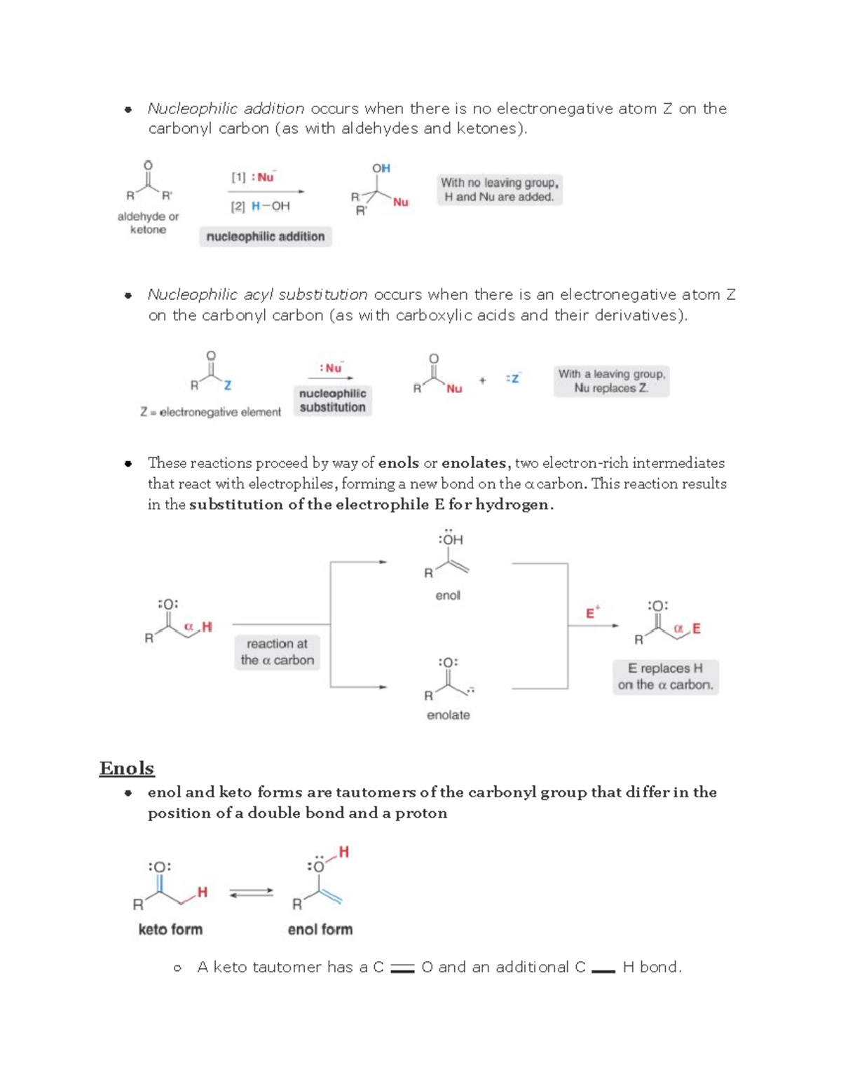 Ch. 23 Substitution Reactions of Carbonyl Compounds at the Alpha carbon ...