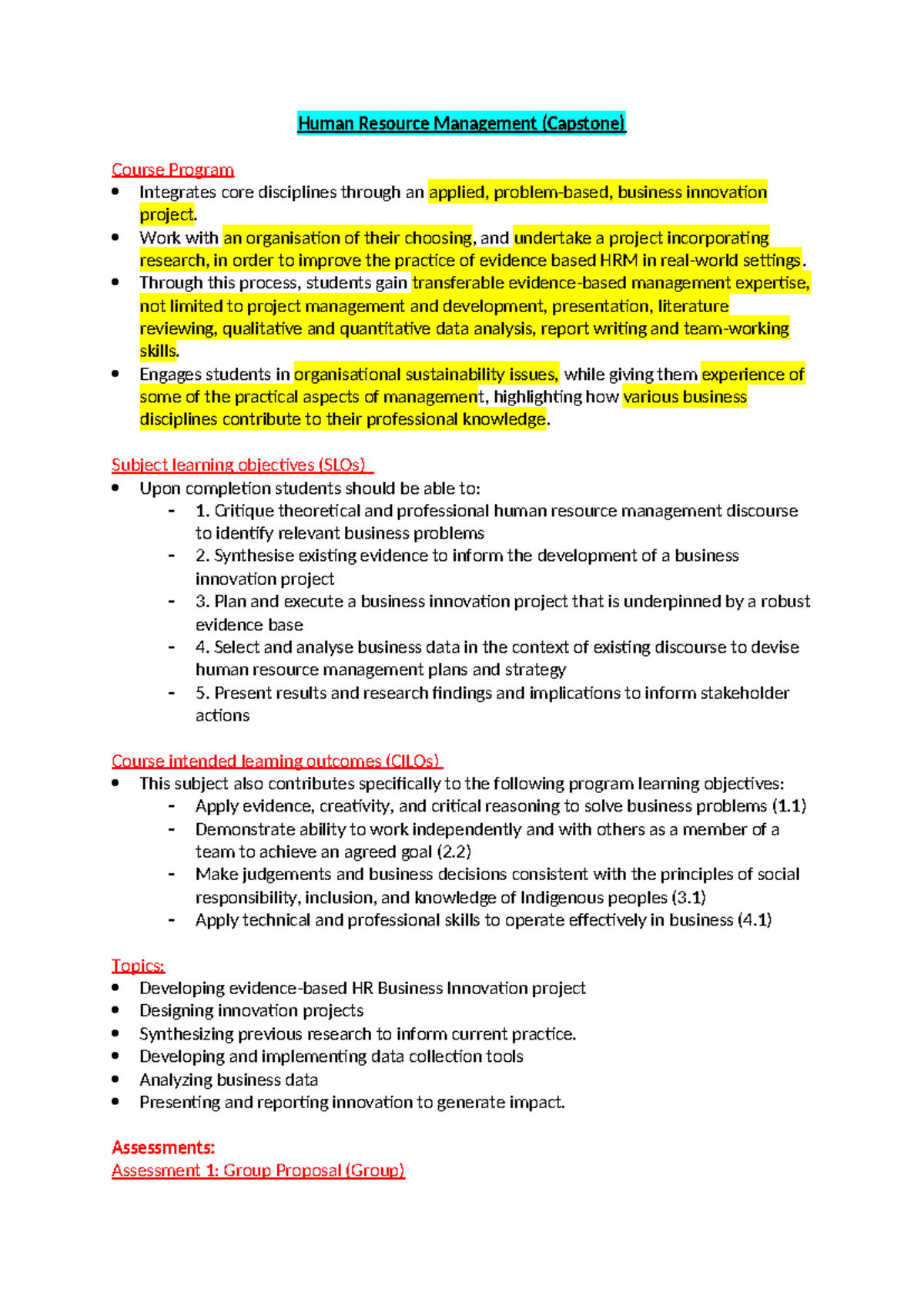 Studocu Human Resource Management (Capstone) - Human Resource ...