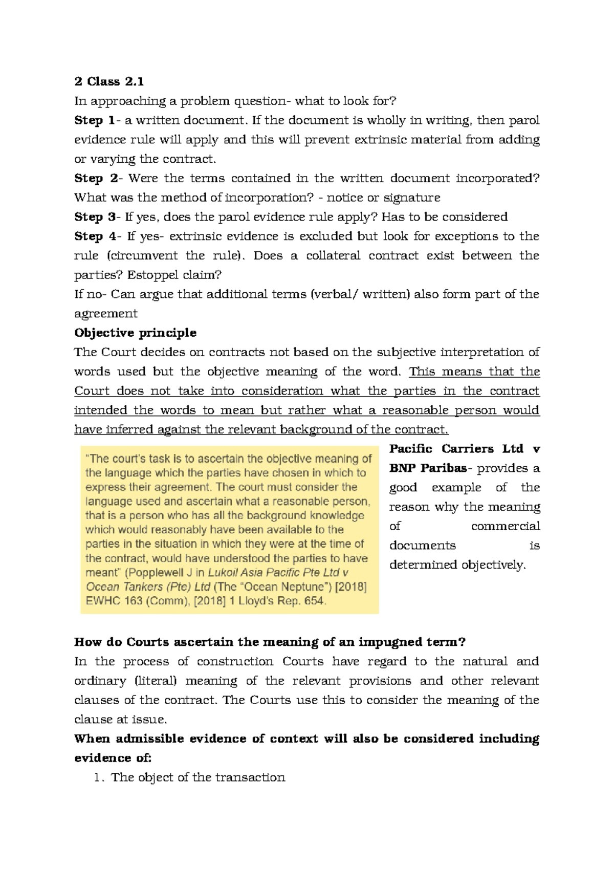 Week 2 - Lecture - 2 Class 2. In approaching a problem question- what ...