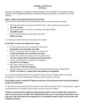Broken on all sides activity 5 - CRM 250: ACTIVITY (40 Points ...