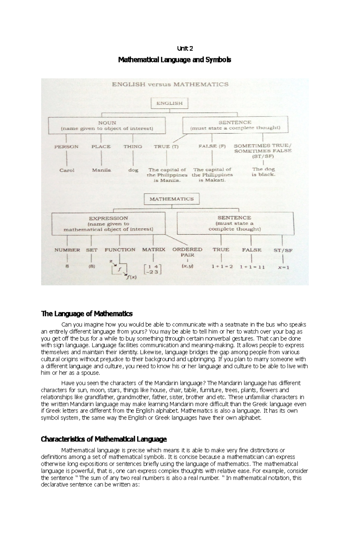 Mathematical Language and Symbols - That can be done with sign language ...