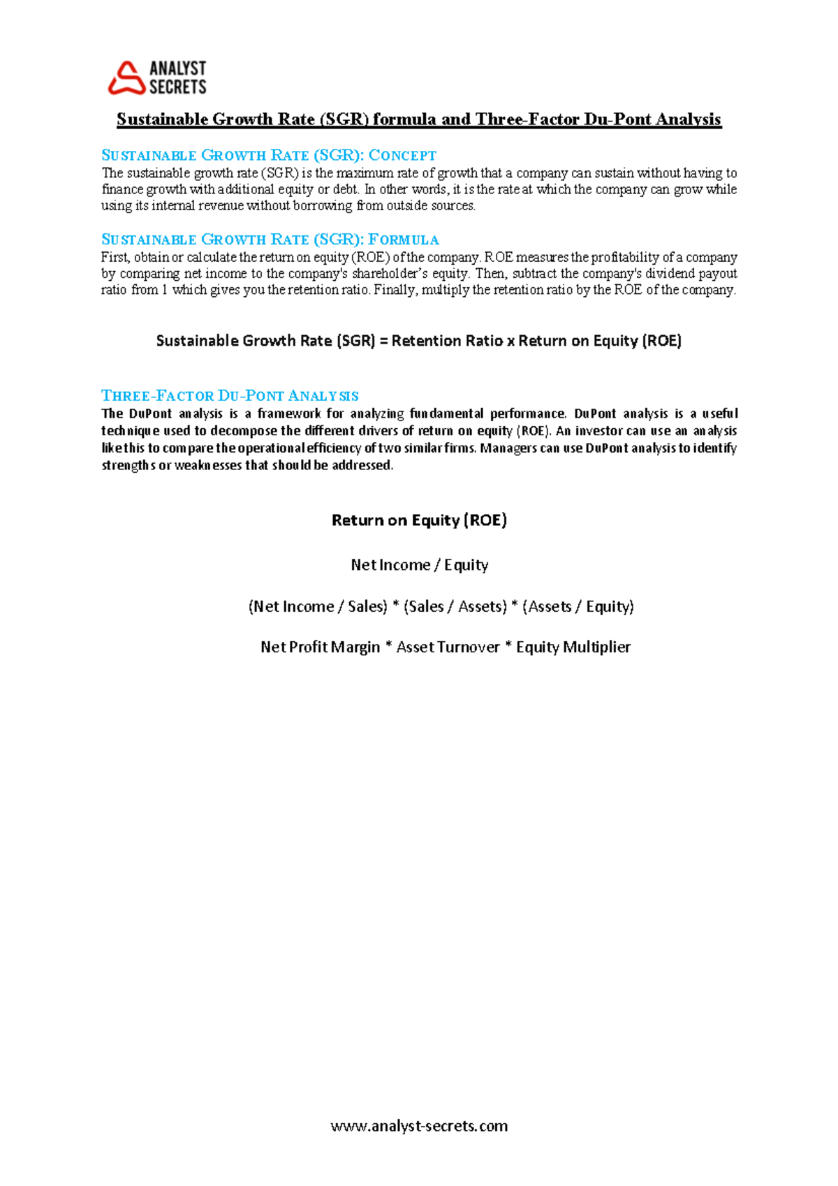 Sustainable+Growth+Rate+(SGR)+formula+and+Three+Factor+Du-Pont+Analysis ...