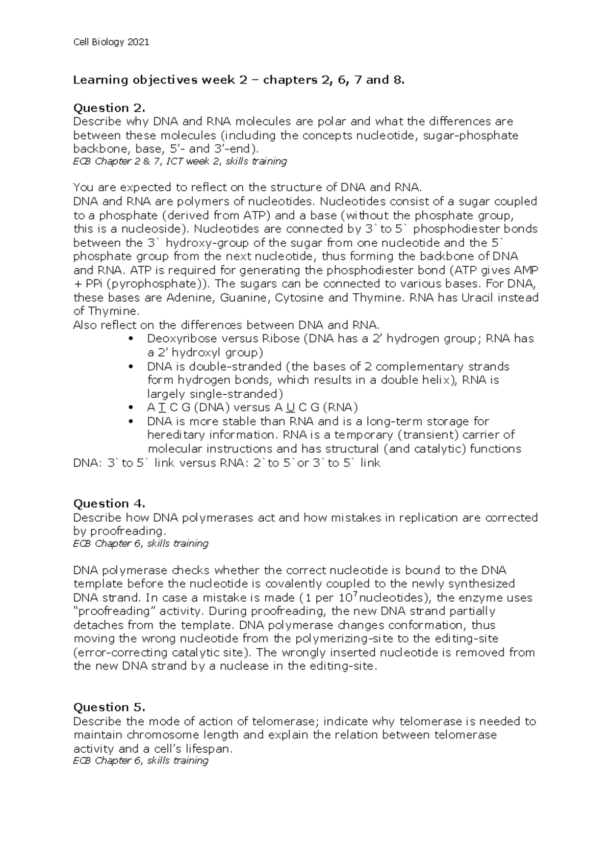 CBI - Skills training week 2 2021 - Cell Biology 2021 Learning ...