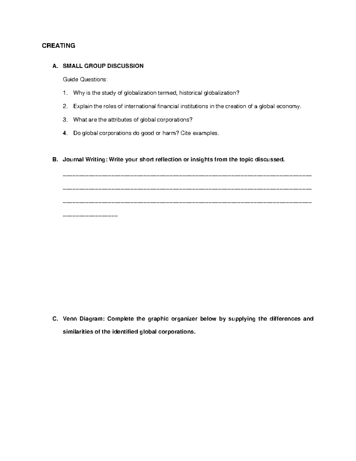 TCWD-Week-3 - I need to know more about this topic - CREATING A. SMALL ...