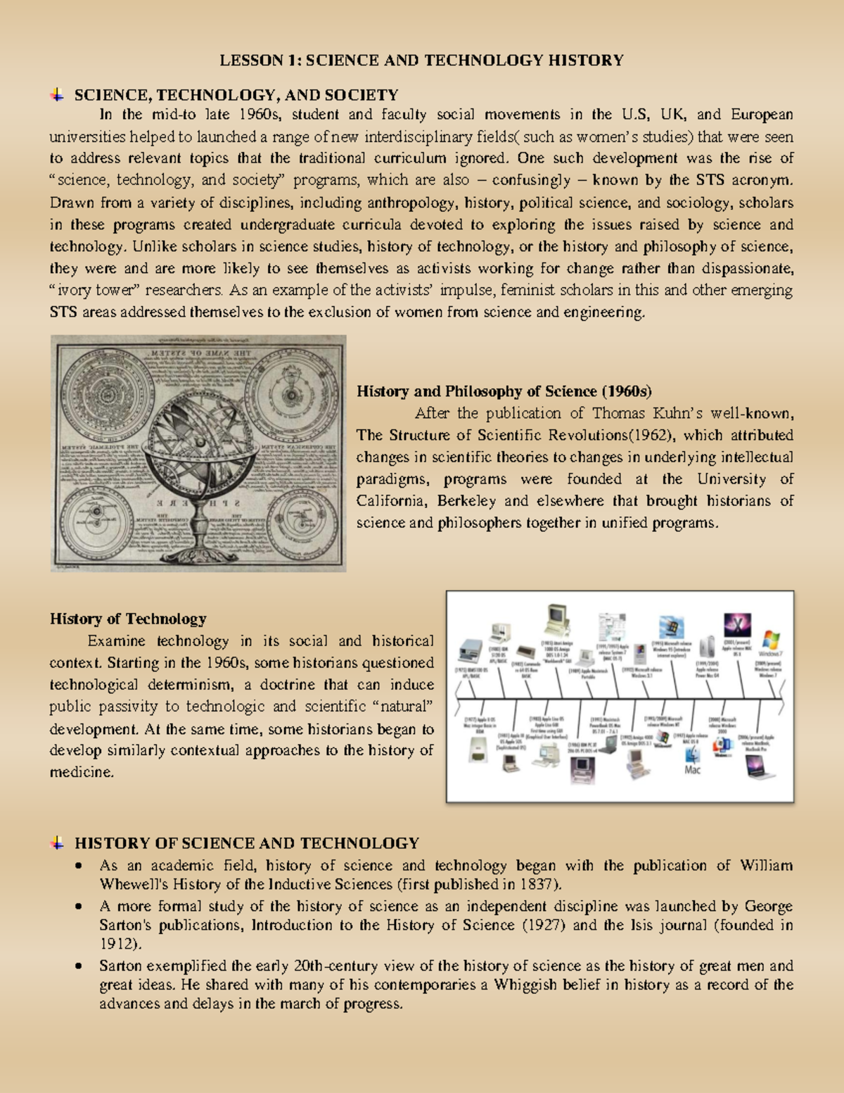 Science, Technology and Society Lesson 1/11 - LESSON 1: SCIENCE AND ...