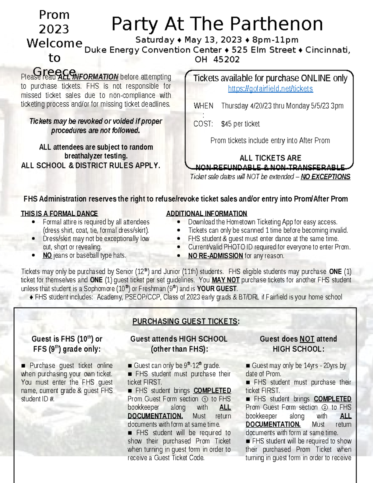 PROM 2023 - hi dkj dkfj difwofajd fwioaf d - Party At The Parthenon ...