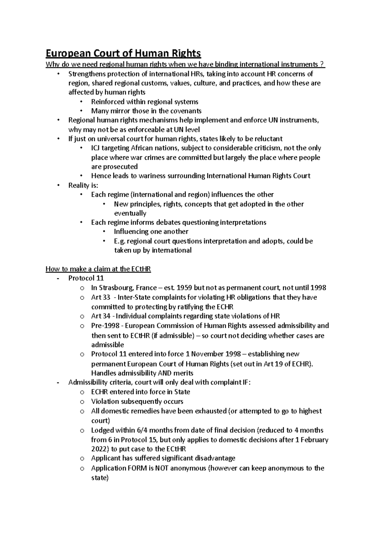 5 - ECHR - ECHR - European Court of Human Rights Why do we need ...