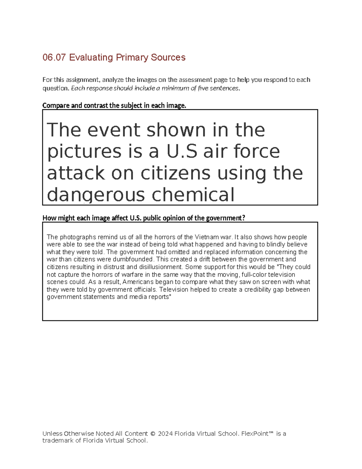 06 07 assignment - 06 Evaluating Primary Sources For this assignment ...