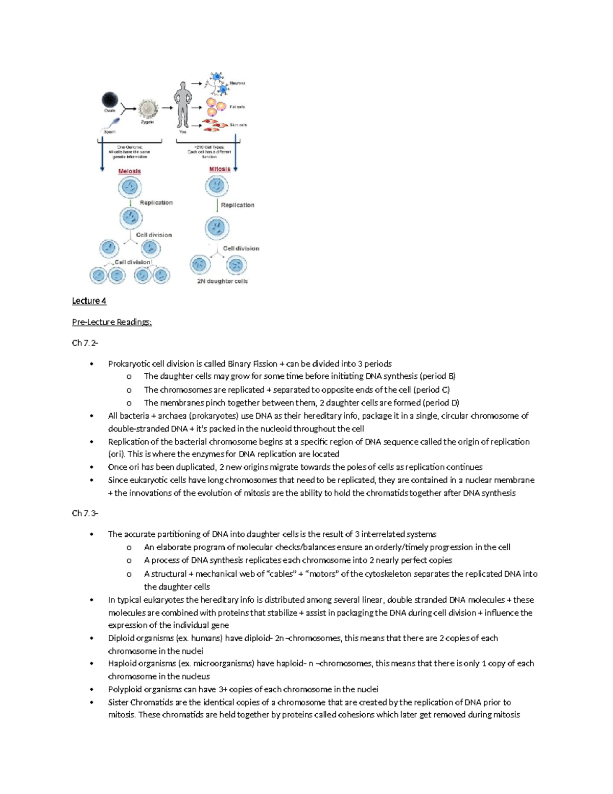 Biology Cycle 2 - Lecture 4 Pre-Lecture Readings: Ch 7- Prokaryotic ...