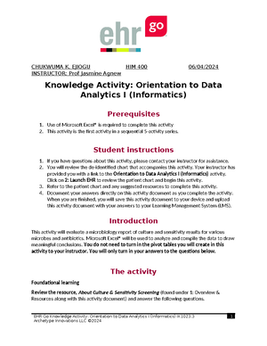 Week 1 Quiz Databases - Module 1, 1-2 Quiz - HIM400 - Studocu