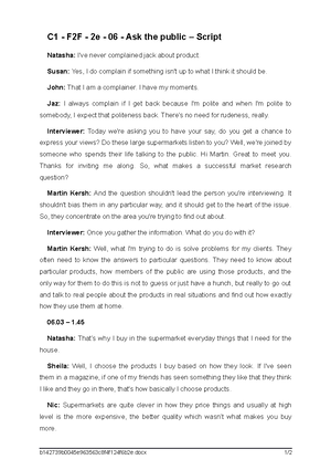 C1 - F2F - 2e - 08 - Whats stopping you - Script - C1 - F2F - 2e - 08 ...