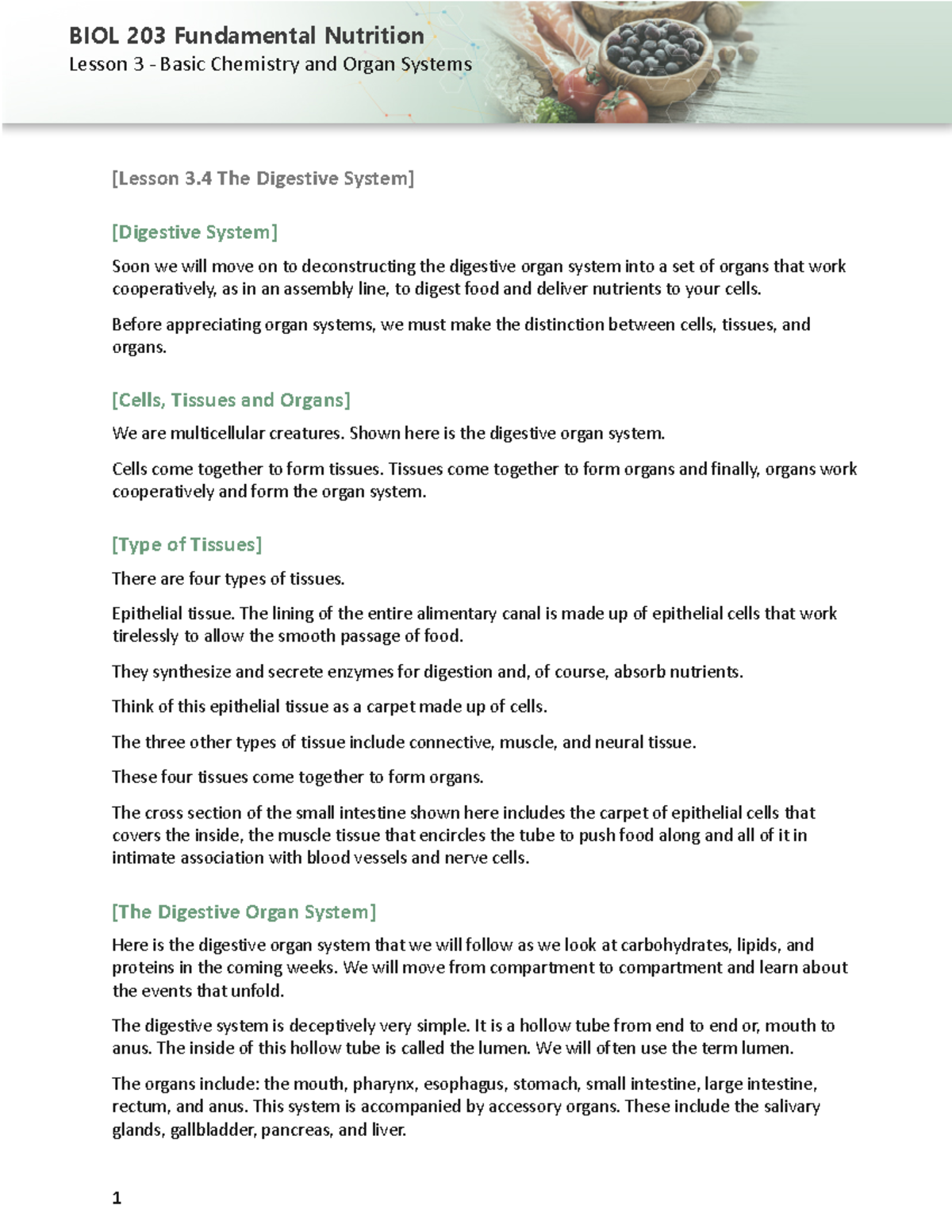 BIOL203 L3 4 Transcript - Lesson 3 - Basic Chemistry and Organ Systems ...