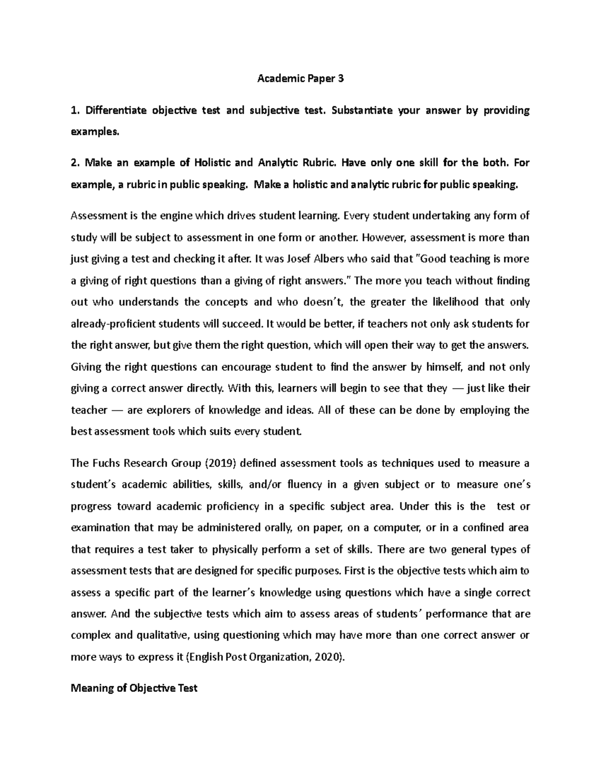 Academic Paper 3 - Lecture notes 7 - Academic Paper 3 1. Differentiate ...