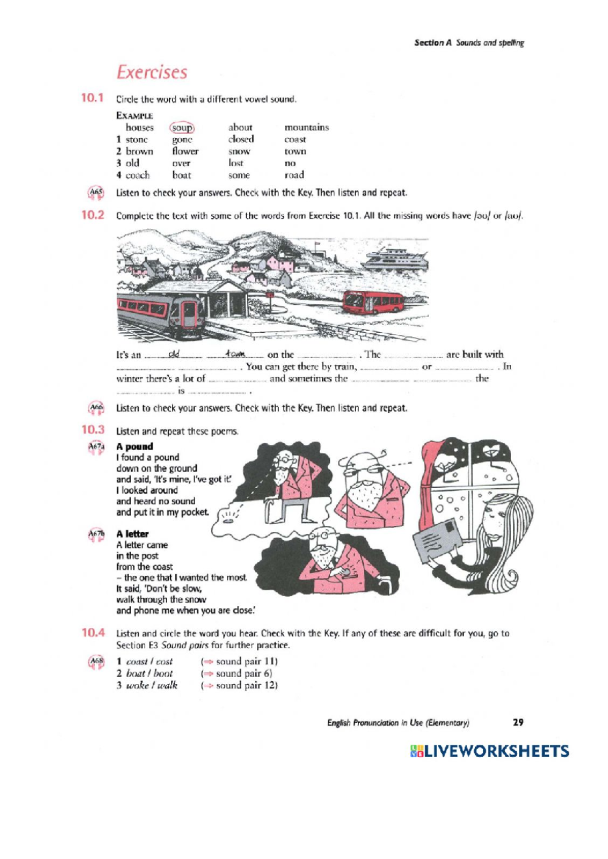 Document - Section A Sounds and spelling Exercises 10 Circle the word ...