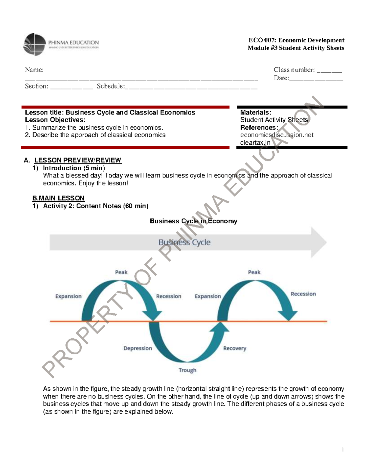 SAS4-ECO007 - ECO 007 ECONOMIC DEVELOPMENT - Module #3 Student Activity ...