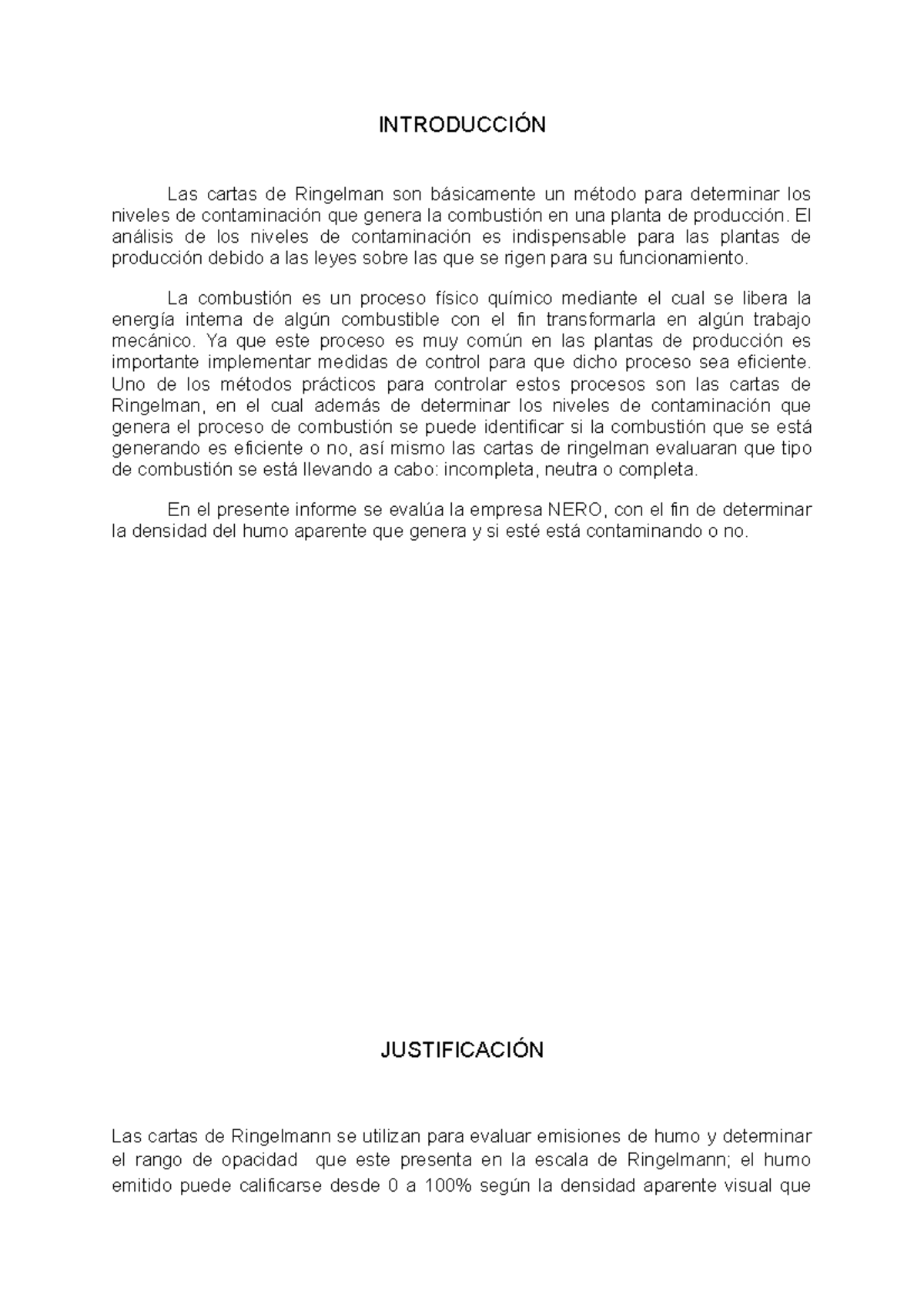 Reporte 3 de Ingeniería de Plantas Practica 3 Usac - INTRODUCCIÓN Las ...