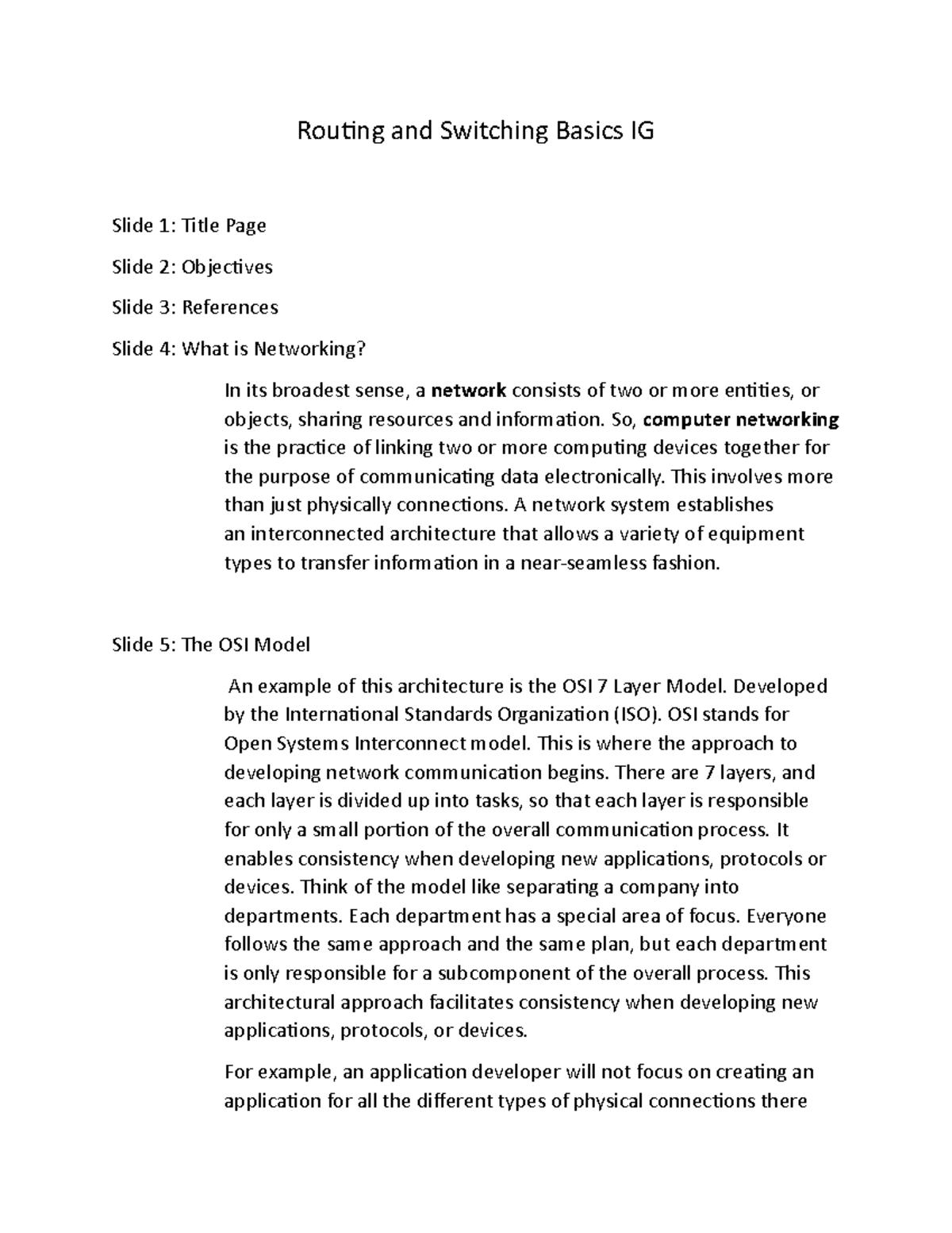 Routing And Switching Basics Ig So Computer Networking Is The Practice Of Linking Two Or More