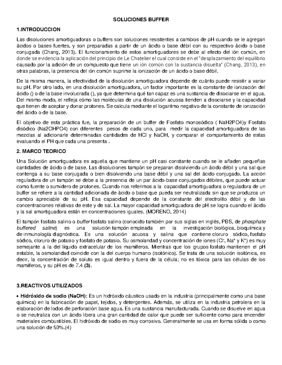 Soluciones Buffer Informe - SOLUCIONES BUFFER 1 Las disoluciones ...