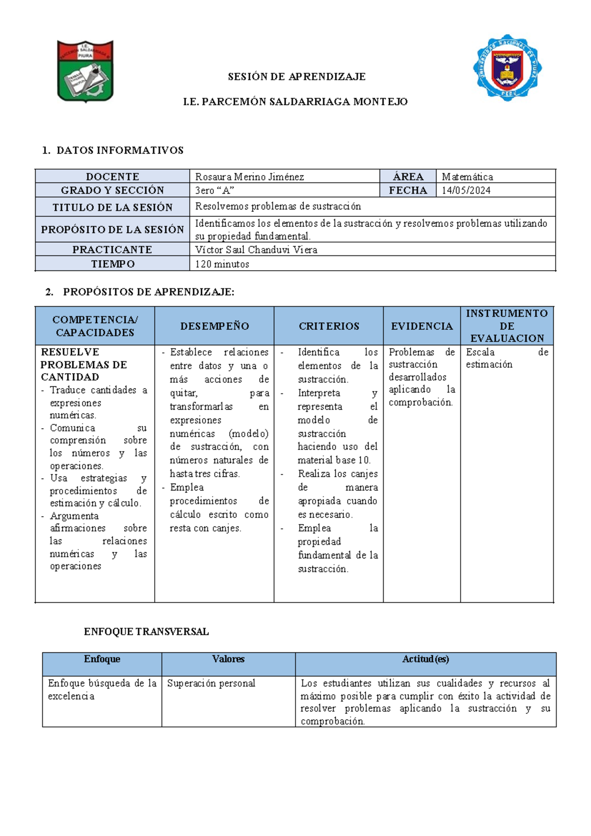 Sesion 07 la sustracción elementos y comprobaccion de la resta - SESIÓN ...