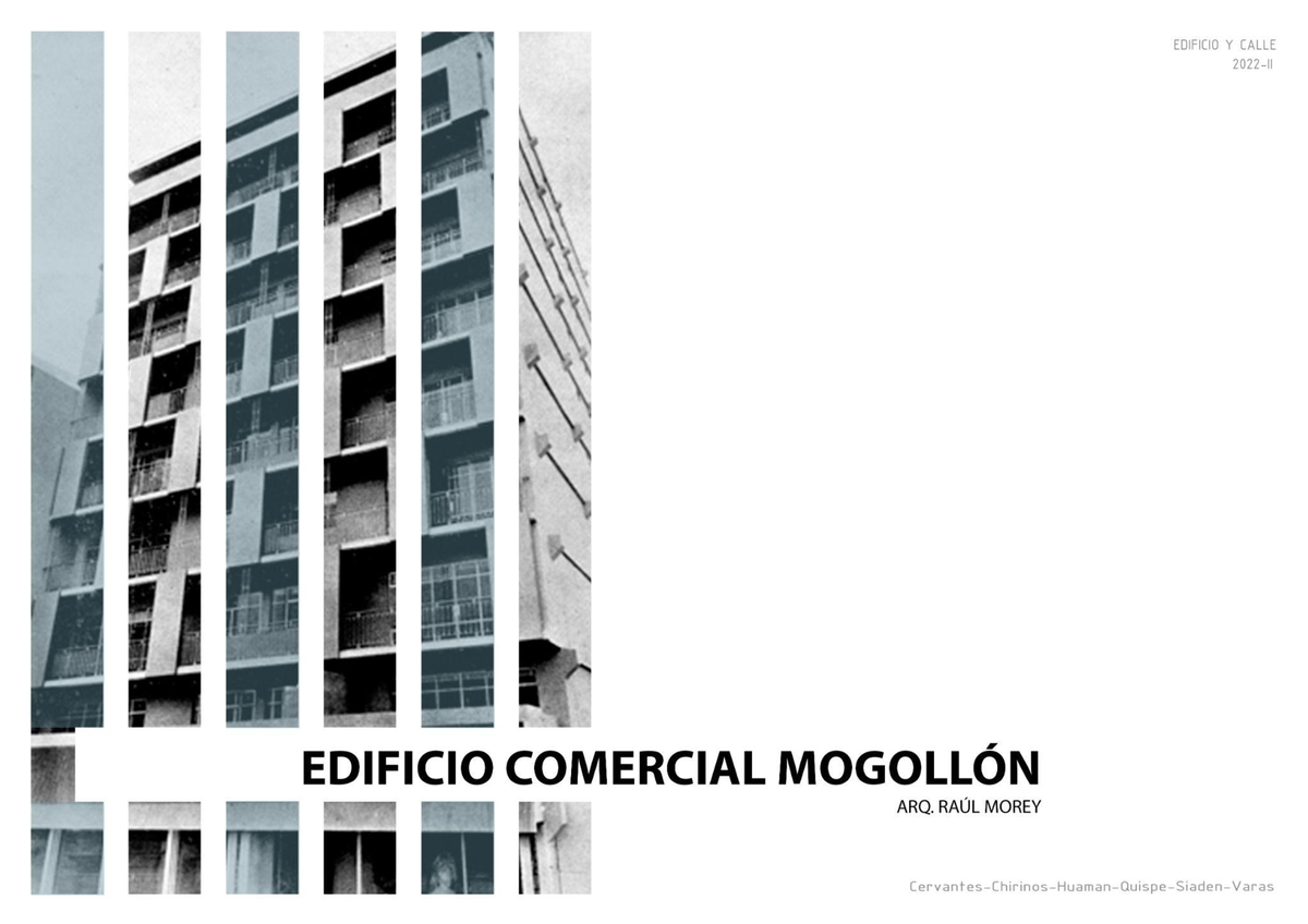 Edificio Mogollon - Edificio y espacio público - Studocu