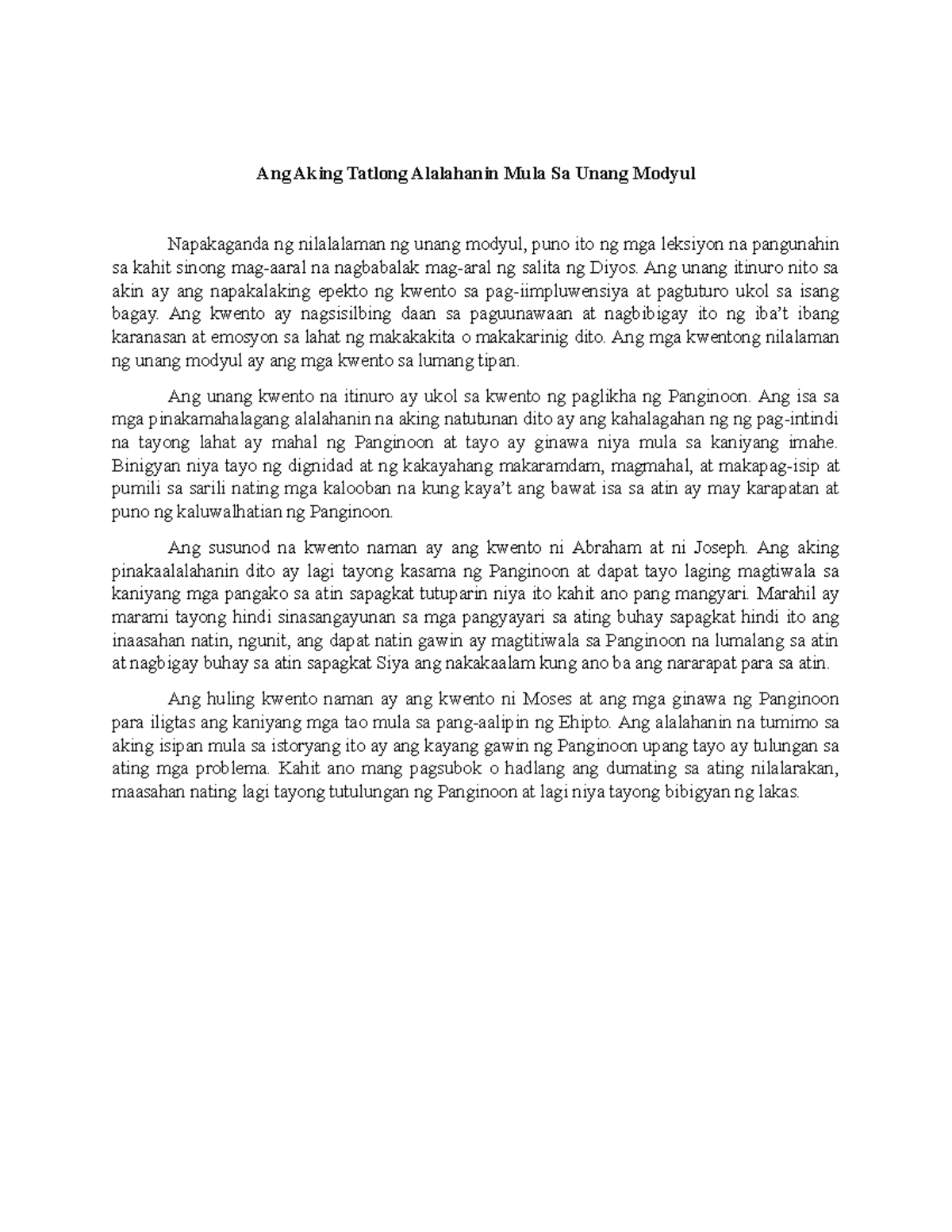 My Three Important Takeaways in Module One L Cenwrd - Ang Aking Tatlong ...