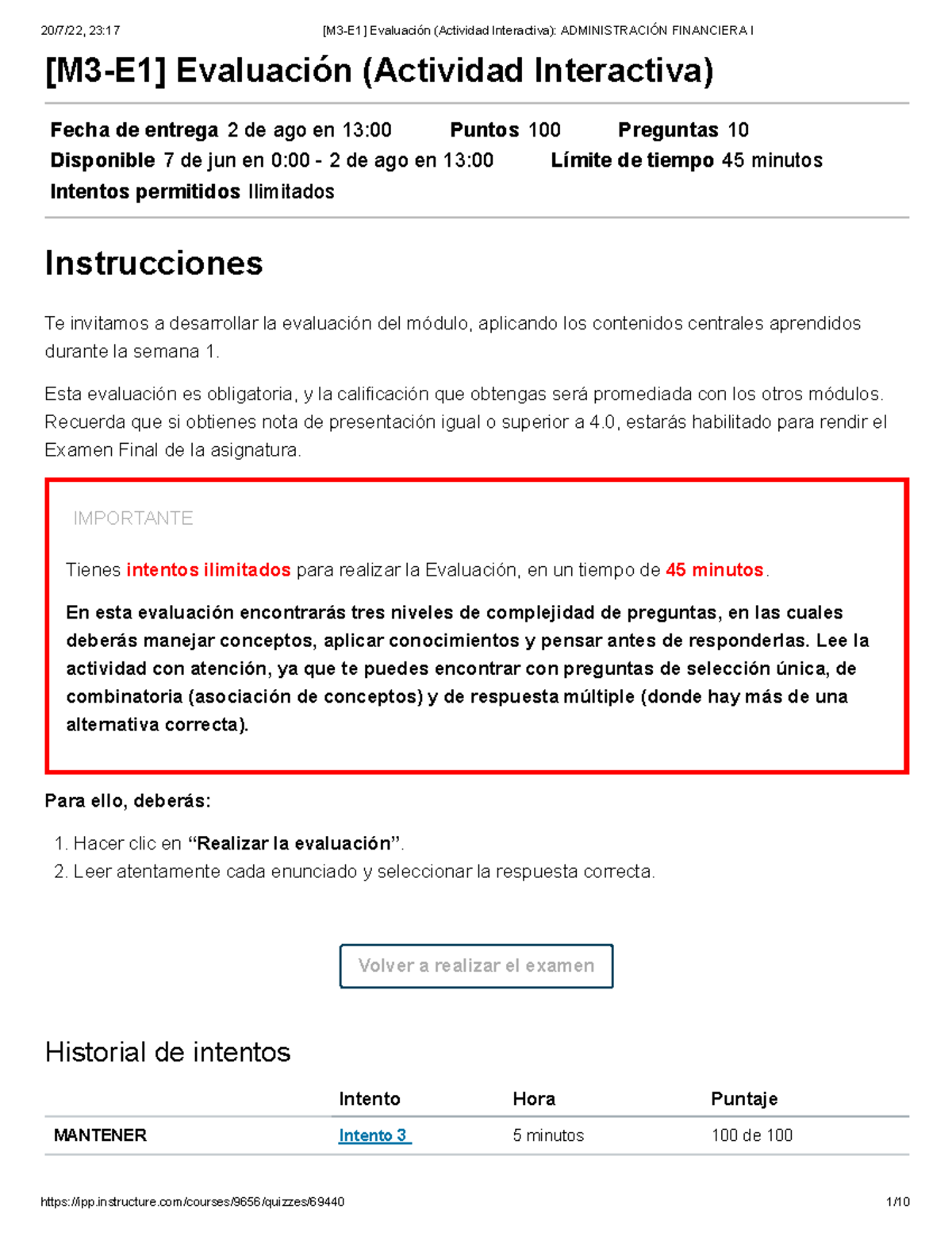 [M3-E1] Evaluación (Actividad Interactiva) 100% - [M3-E1] Evaluación (Actividad Interactiva ...