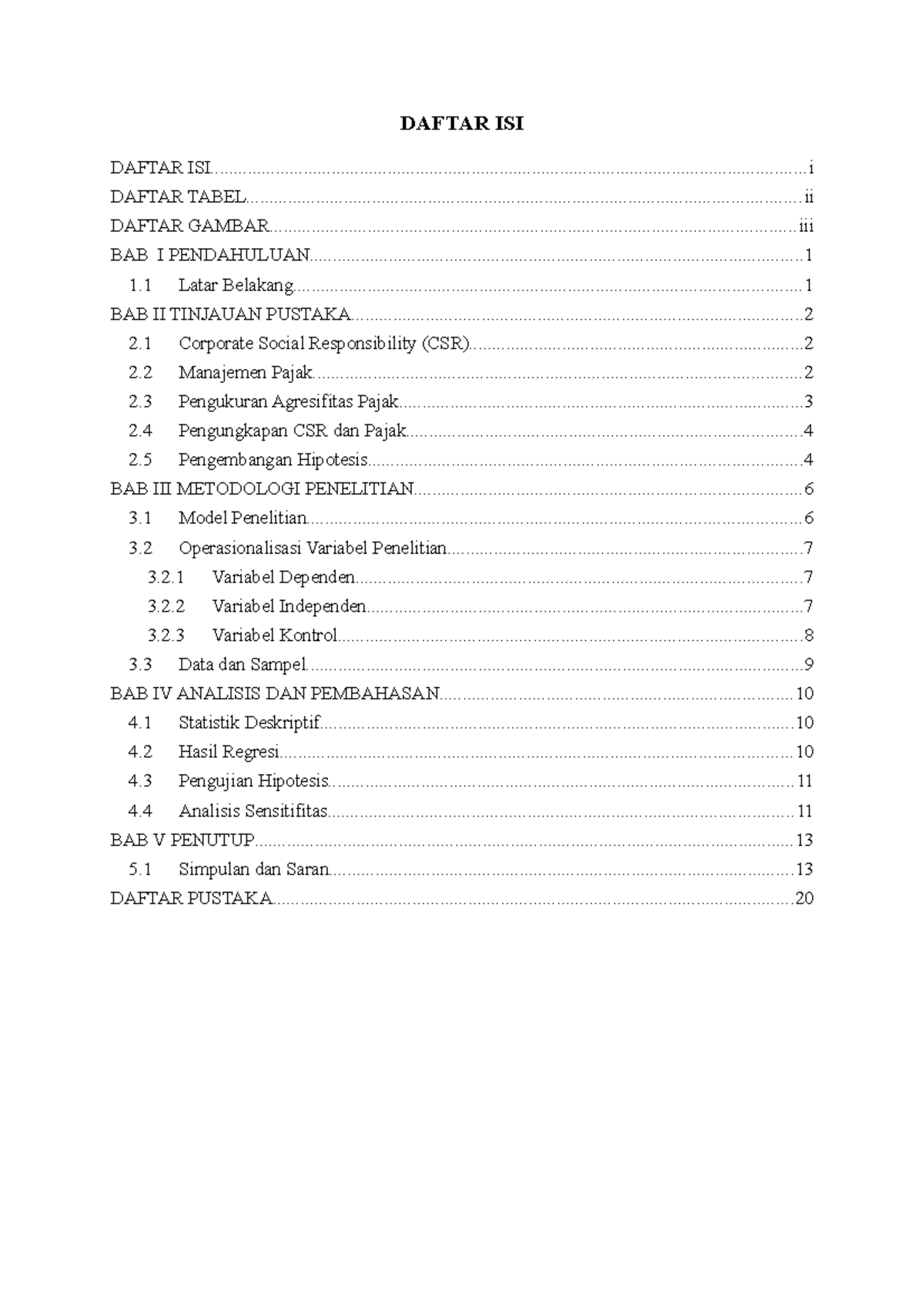 Dokumen 04224 - DAFTAR ISI DAFTAR - Studocu