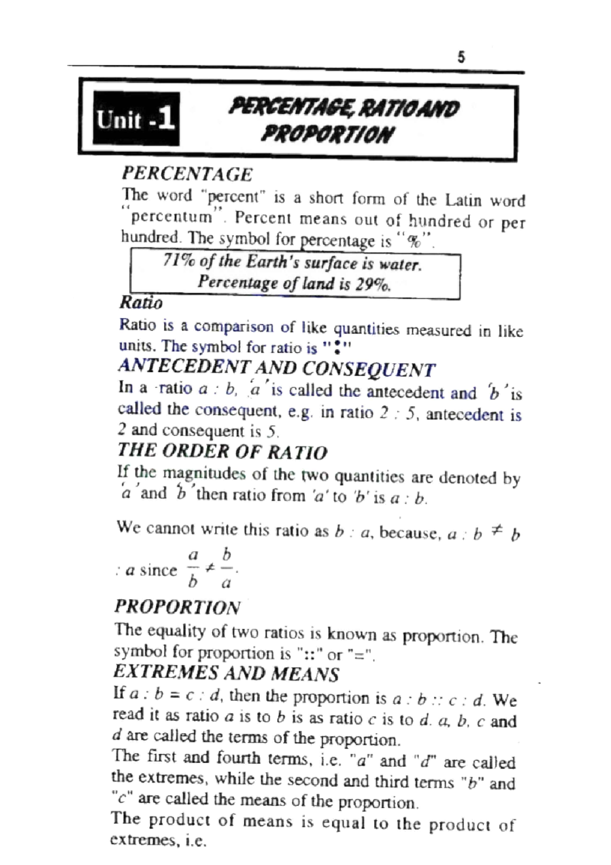 9th Punjab Board General Math Chapter 01 - 5 Unit .1 PERCENTAGE ...