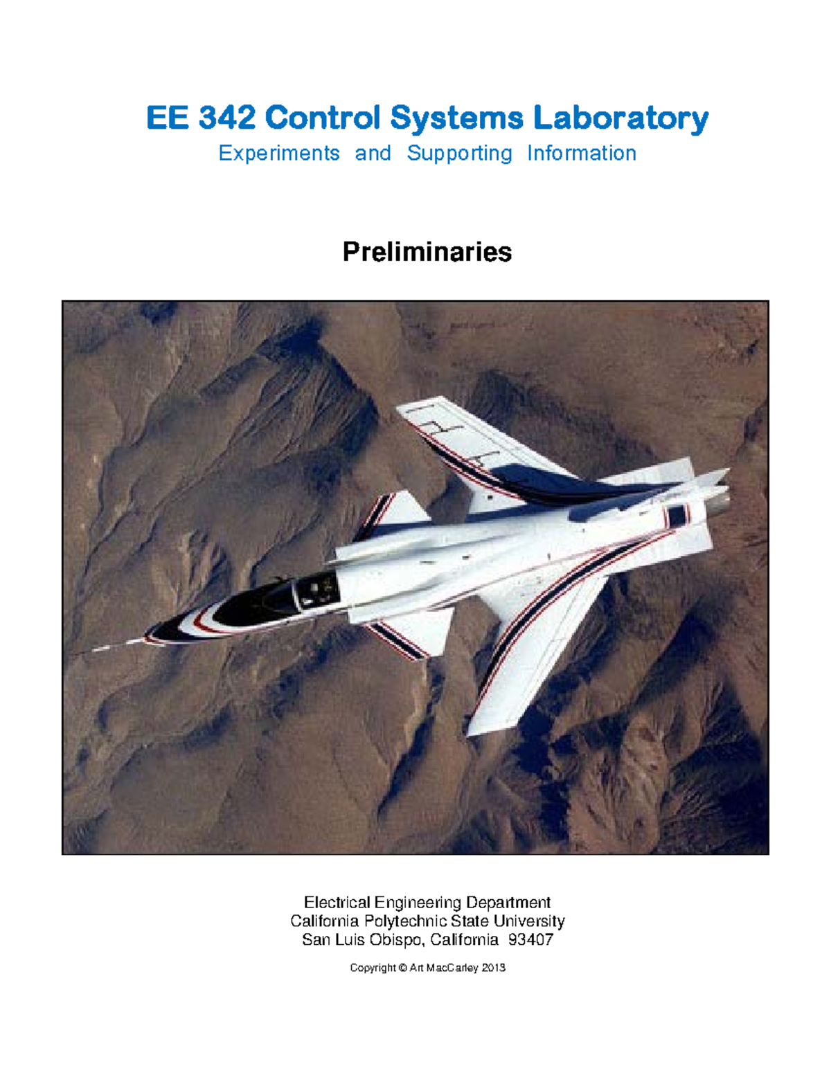 EE342Manual - lab manual - EE 342 Control Systems Laboratory ...