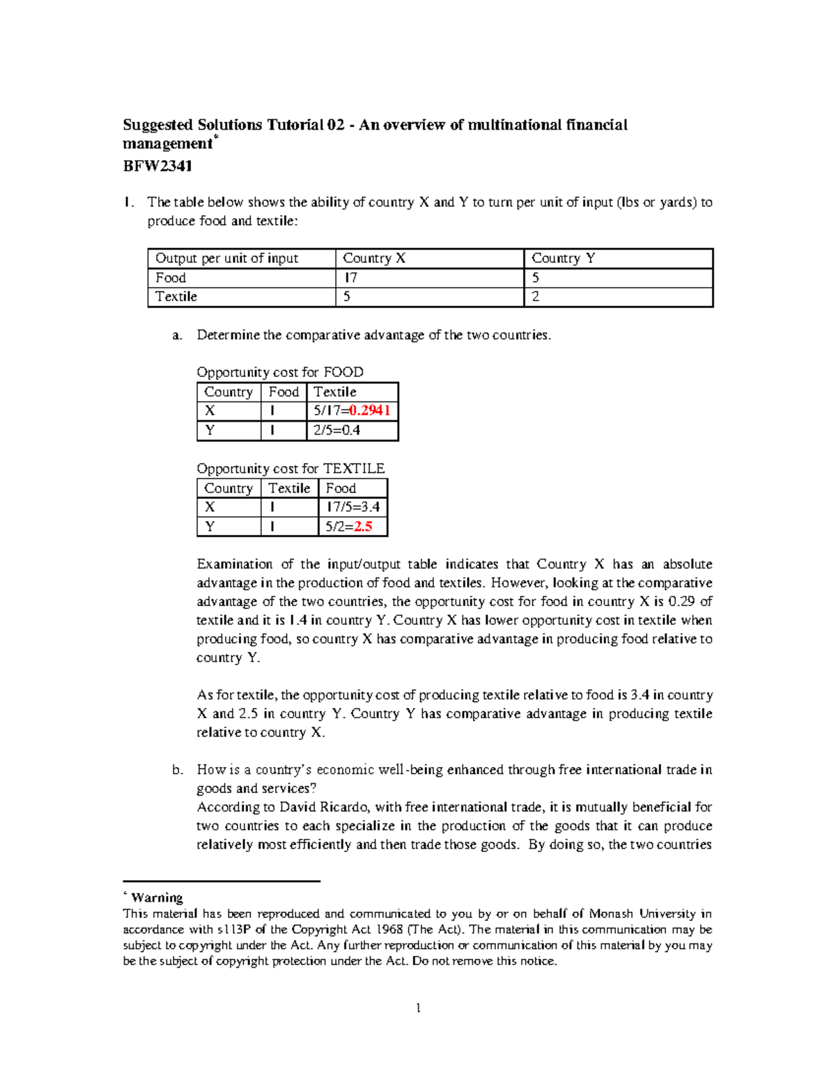 MNC engage in int bus - Suggested Solutions Tutorial 02 - An overview ...