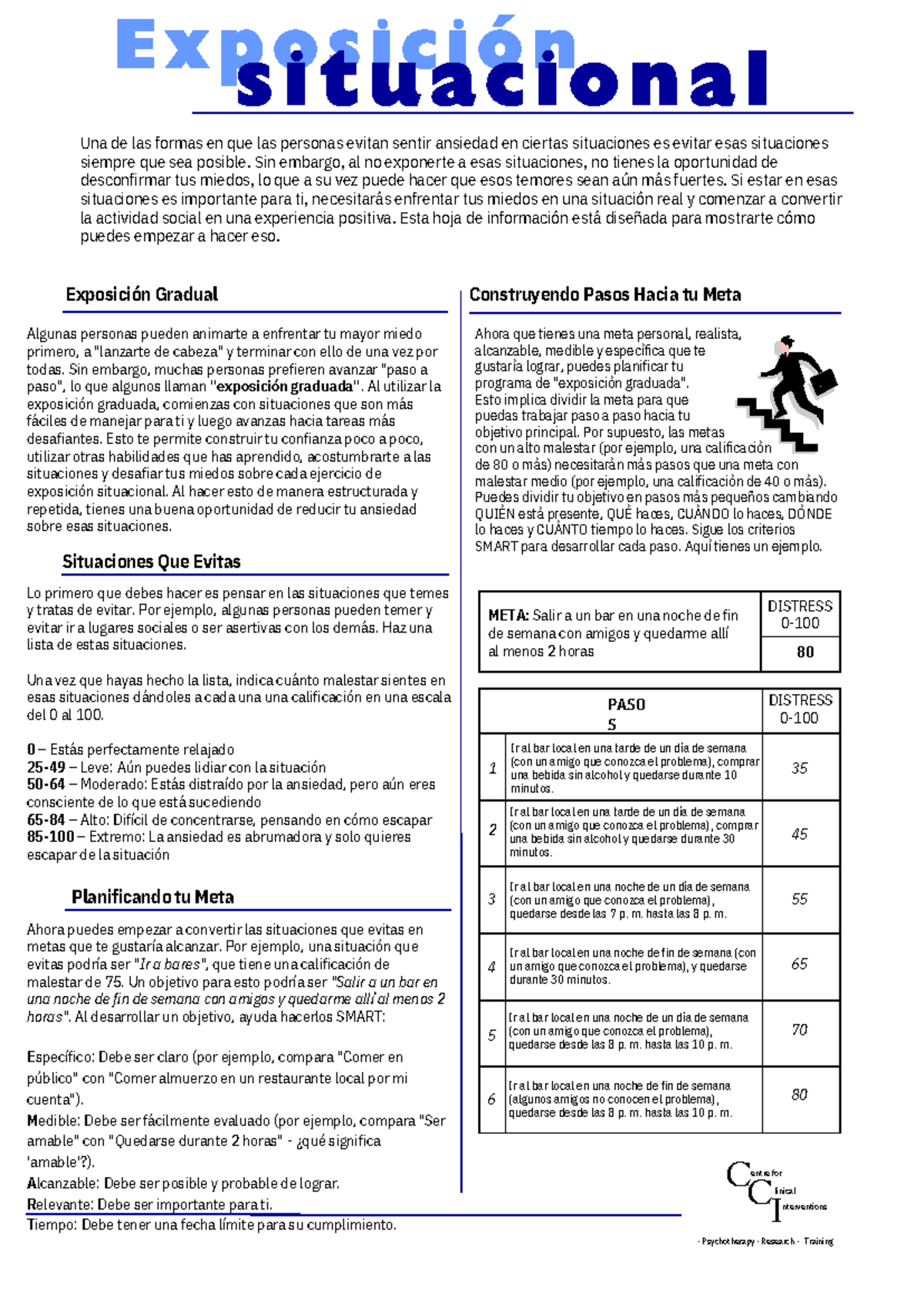 Anxiety Information Sheet - 07 - Situational Exposure - Exposición ...