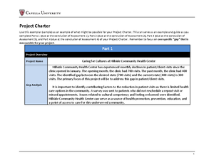Project Charter Part 1 Scoring Guide - - Studocu