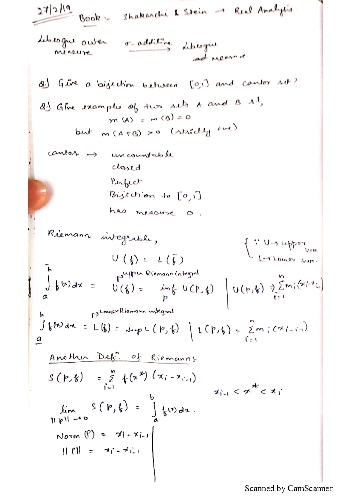 Measure theory after notes - Measure Theory And Integration - Studocu