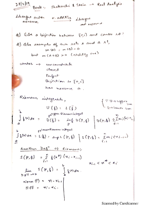 MT Quiz 1 key - Measure theory and Integration notes and examples ...